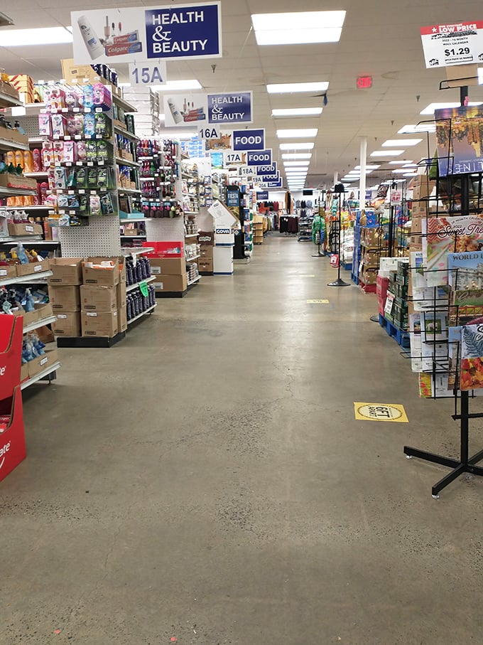 Aisle after aisle of possibility stretches before you. It's like a scavenger hunt where everyone wins and your wallet doesn't lose.