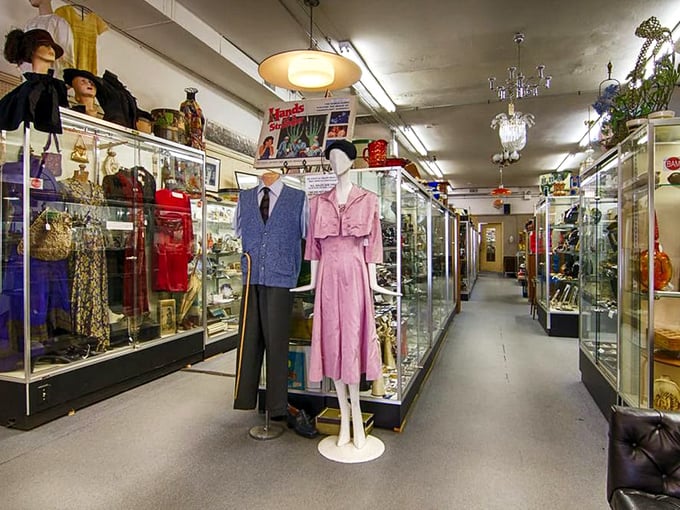 Step inside and prepare for sensory overload – display cases stretch as far as the eye can see, each one a time capsule waiting to be explored.