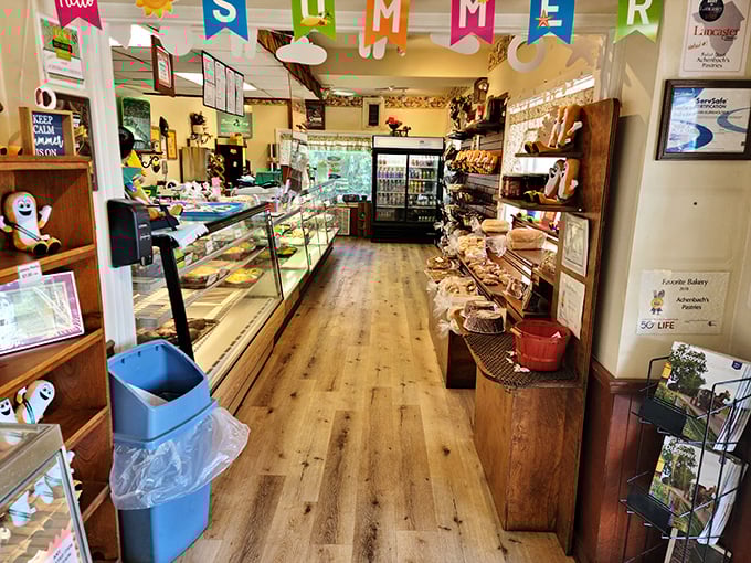 Step inside to wooden floors and glass cases filled with temptation. This isn't just a bakery—it's a museum where the exhibits are deliciously edible.