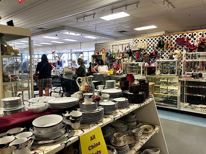 China sets for days! One person's discarded dinnerware becomes another's vintage collection—just add dinner guests and stories.