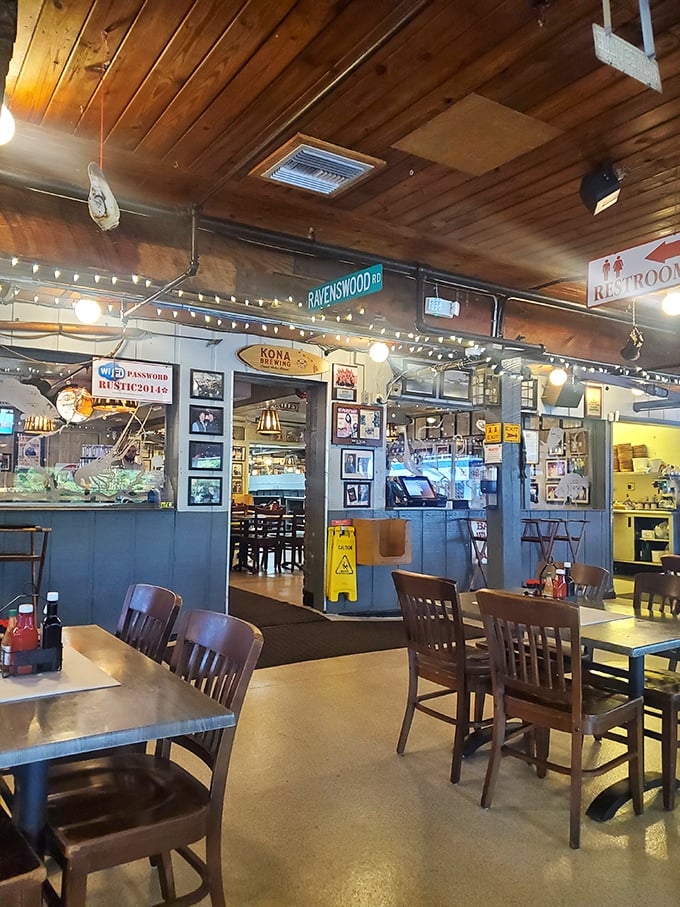 Inside, wooden ceilings and nautical touches create the perfect backdrop for seafood feasting—casual enough for flip-flops, special enough for celebrations.
