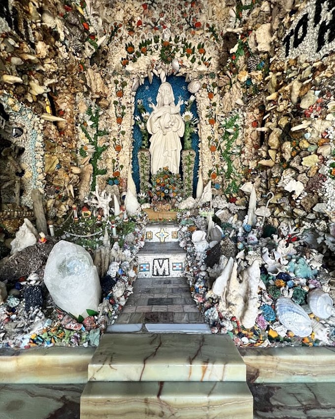 A dazzling shrine where every inch tells a story—like if Liberace had been commissioned to design a sacred space.
