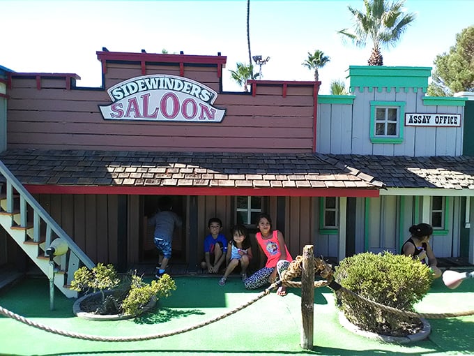 The Sidewinder Saloon offers a taste of the Old West with its charming miniature golf area – proving entertainment doesn't need to be complicated to be fun.