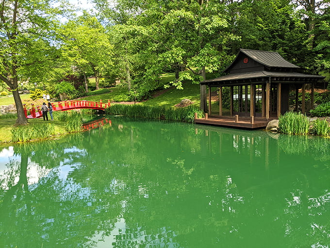 This Japanese garden could make a Zen master weep with joy. The red bridge and tea house create a tranquil escape that feels worlds away from Ohio.