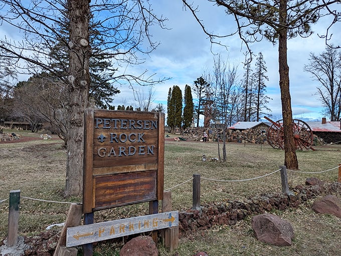 The unassuming wooden sign welcomes visitors to this roadside wonder, promising nothing and somehow delivering everything.