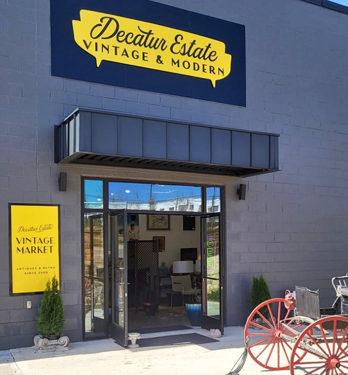 That bright yellow sign beckons vintage hunters like a lighthouse for the style-starved, promising discoveries that big box stores could never deliver.