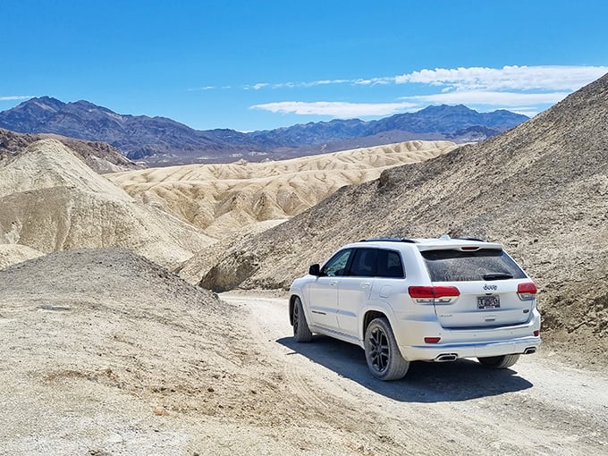 Your SUV isn't just getting dusty—it's participating in a geological fashion show millions of years in the making.