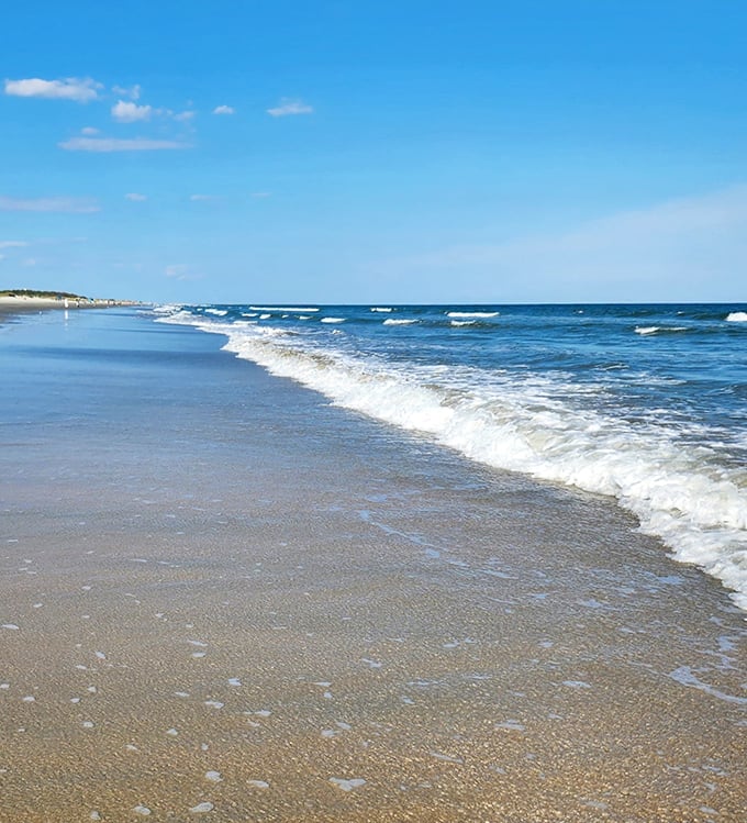 Where the Atlantic meets pristine shoreline. This isn't just another beach – it's three miles of therapeutic solitude waiting for your footprints.