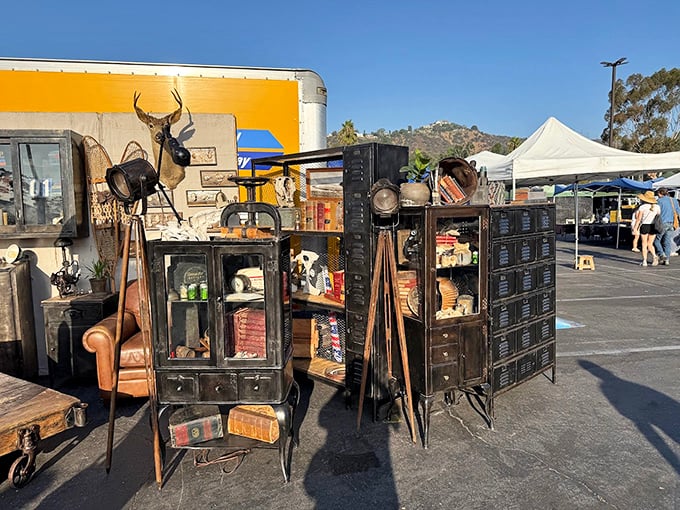 This isn't your average furniture display—it's a time capsule of American design where that perfect vintage cabinet waits to tell stories in your living room.