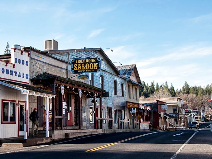 The Iron Door Saloon isn't just California's oldest continuously operating watering hole—it's a time machine with beer taps and dollar bills on the ceiling.