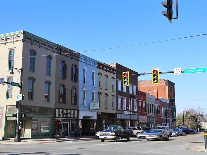 These colorful historic storefronts aren't just pretty facades—they're the backbone of a community where your dollar actually means something to real people.