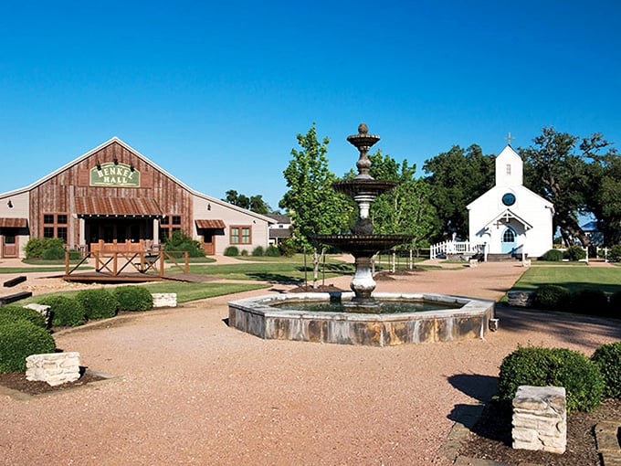 Henkel Square's fountain creates the perfect centerpiece for this historic village, where Texas history meets modern charm.