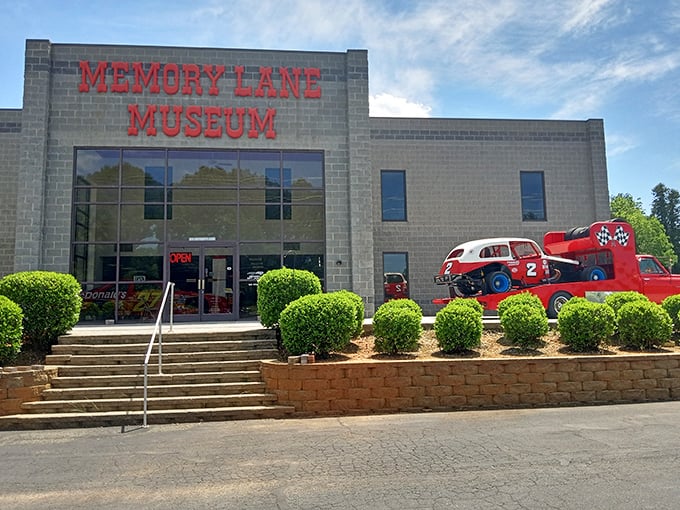 That bright red sign isn't kidding around – this place really is a trip down memory lane.