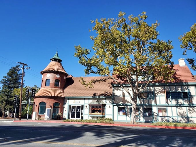Solvang's architectural charm extends beyond pastry shops – this distinctive building houses California's natural wonders in artistic form.