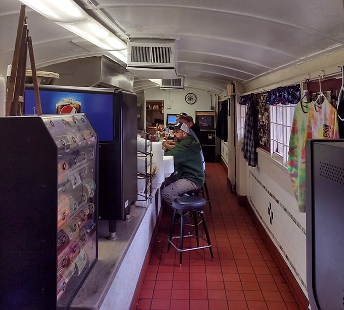 Railroad car chic meets breakfast paradise – where narrow spaces create wide smiles and even wider appetites.