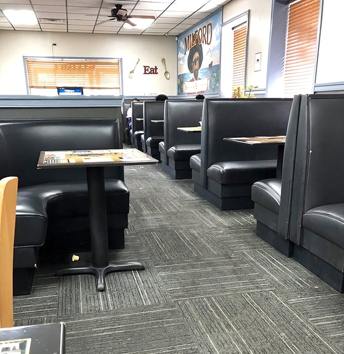 Classic diner booths where countless Delaware mornings have begun, each one a comfortable throne for breakfast royalty.