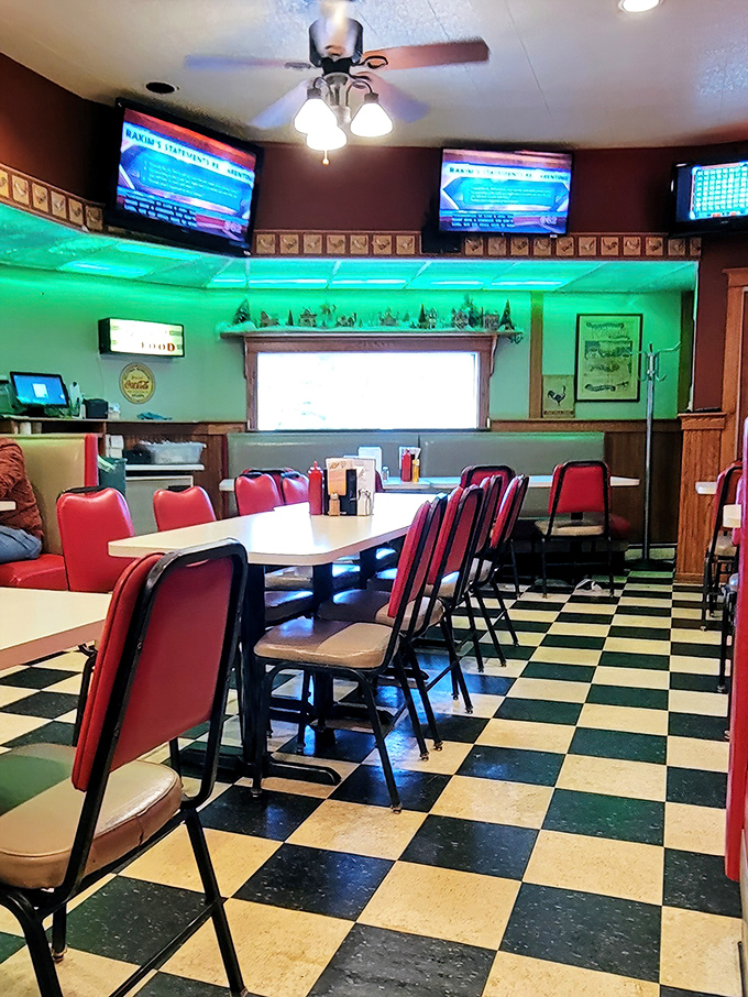 Step inside to a checkerboard floor and red vinyl chairs that haven't changed since your parents' first date. Nostalgia never tasted so good. 