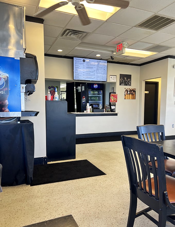 Simple, clean, and focused on what matters—the ordering counter where burger dreams begin their journey to reality.