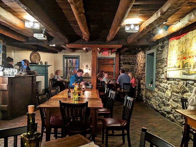 Those exposed beams have witnessed more dinner conversations than a therapist's couch – and kept all the secrets.