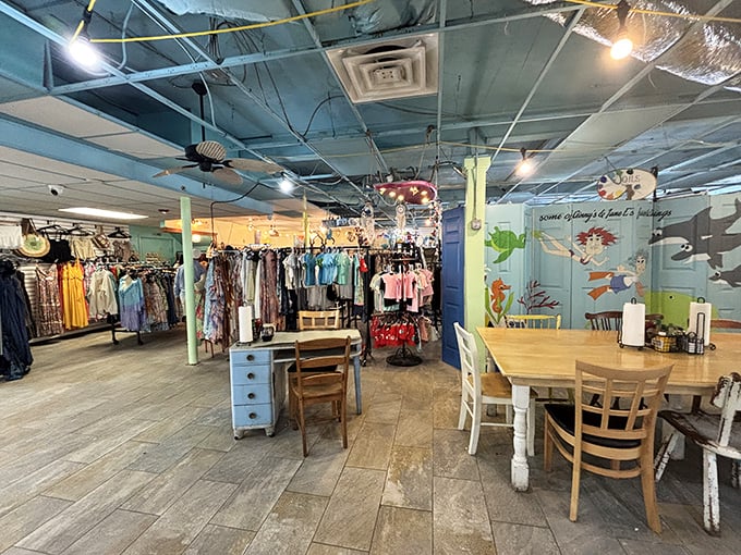 Part boutique, part eatery, the interior feels like stepping into your eccentric aunt's beach house—if your aunt had impeccable taste and killer recipes.