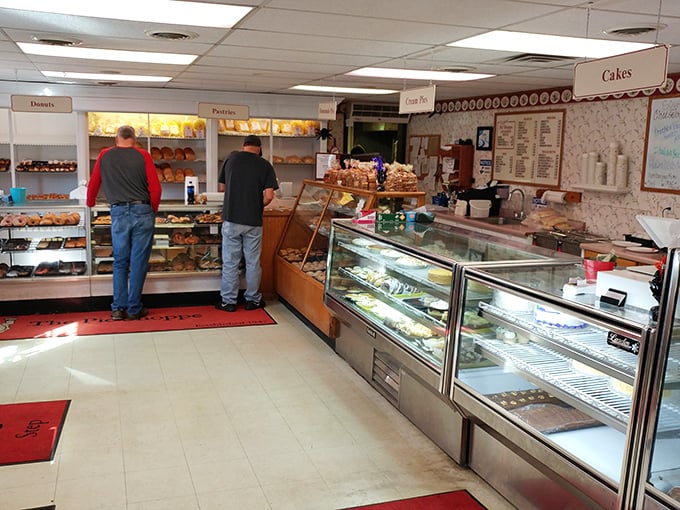 Inside awaits a treasure trove of baked delights, where locals know the display case is just the opening act.