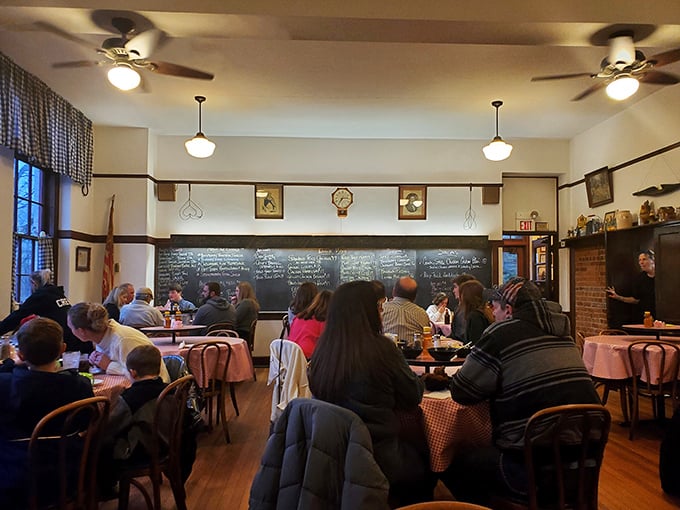 The original blackboard still displays daily specials, proving that some lessons are worth repeating – especially when they involve gravy.