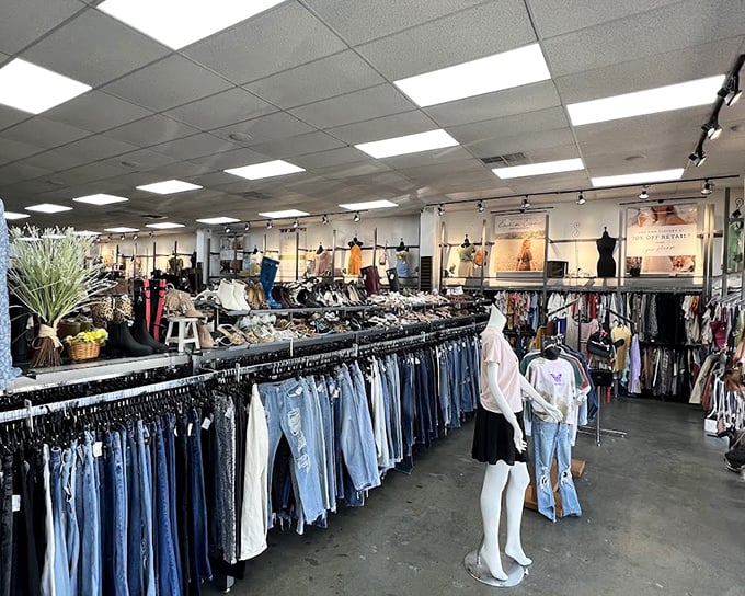 Not your grandmother's thrift store—unless grandma had impeccable taste in designer labels and pristine organization.