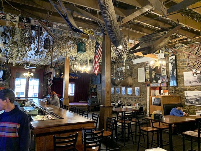 Step inside where green vinyl booths and vintage charm create the perfect backdrop for legendary comfort food experiences.