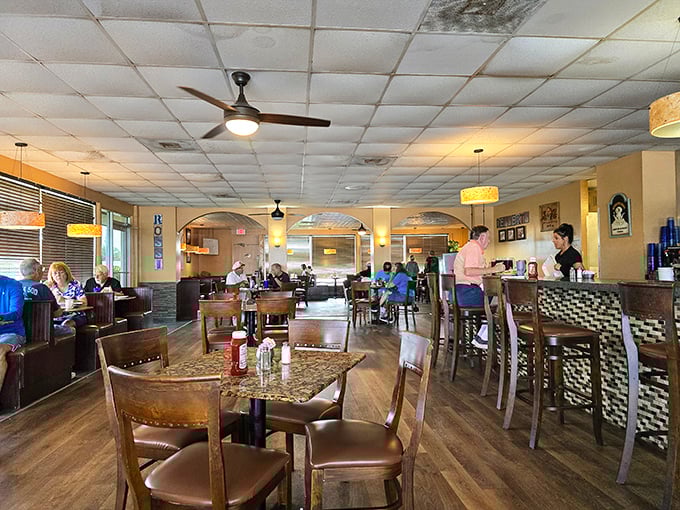 Step inside and feel the decades of breakfast conversations and lunchtime revelations that have unfolded under these ceiling fans.