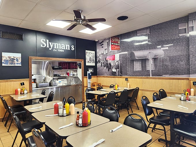No-frills dining at its finest—where the décor takes a backseat because the sandwiches are the real showstoppers.