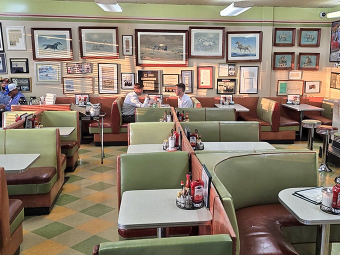Classic mint-green booths and checkerboard floors transport you to a simpler time. This isn't retro by design—it's authentic by persistence.
