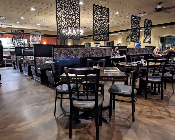 Interior design that says "we care about your experience" without shouting it. Those decorative panels add just enough elegance without sacrificing comfort.