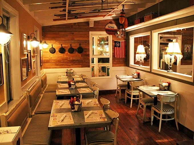 Step inside and you're transported to Old Florida – where cast iron skillets on wooden walls tell stories of meals past.