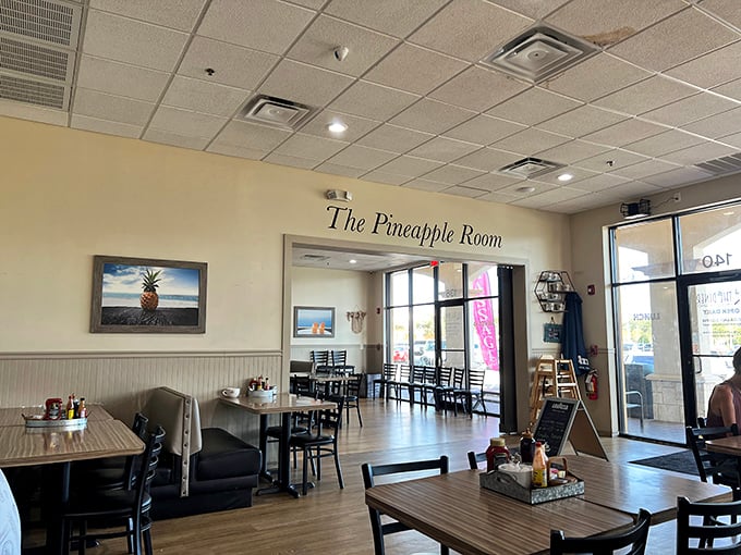 The Pineapple Room offers a tropical-themed escape where breakfast conversations flow as freely as the coffee. Florida hospitality at its finest!