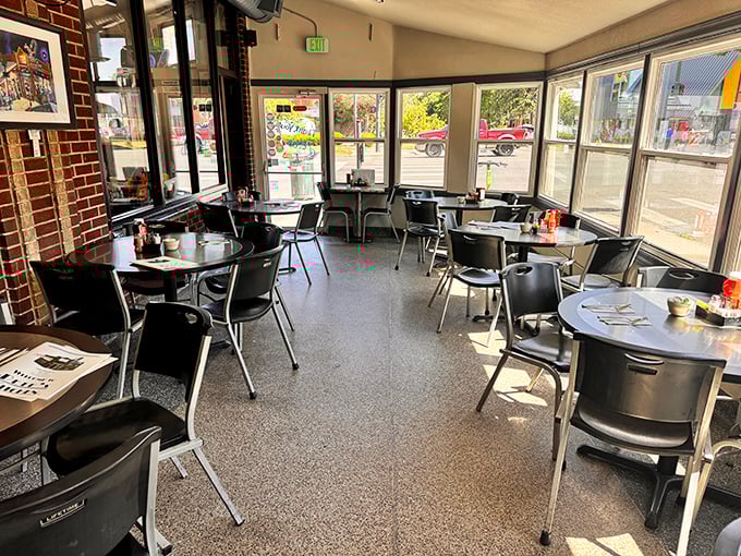 Simple tables, big windows, and endless possibilities. This no-frills dining room has witnessed more Denver stories than a bartender at closing time.