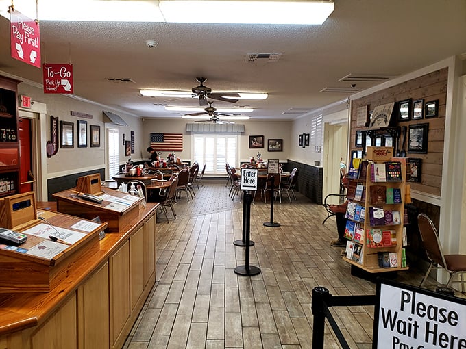 Step inside and witness the promised land: simple tables awaiting their lazy Susan transformation, where strangers become family over passed platters of fried chicken.
