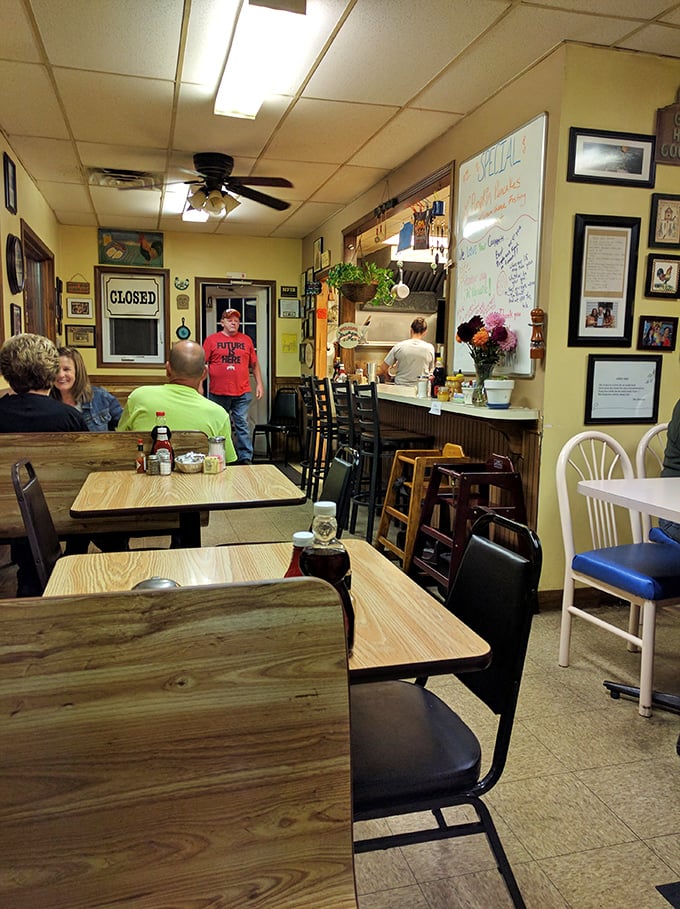Where breakfast dreams come true! The cozy interior feels like grandma's kitchen—if grandma were a breakfast wizard with magical gravy powers.
