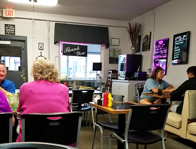 Inside, the diner buzzes with conversation and camaraderie – where the "Thank You" sign isn't just decoration but a genuine sentiment from stomachs satisfied daily.