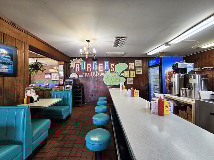 Step inside and it's 1975 calling – they want their perfect diner aesthetic back (but we're keeping it).