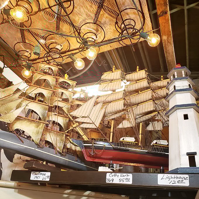 Miniature maritime history sails overhead – these model ships and lighthouses are ready to navigate from their display straight to your mantelpiece.