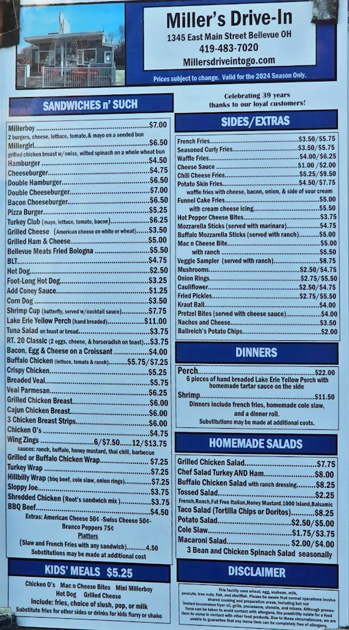 A menu board that reads like a love letter to American classics—where decisions aren't just difficult, they're existential crises worth having.