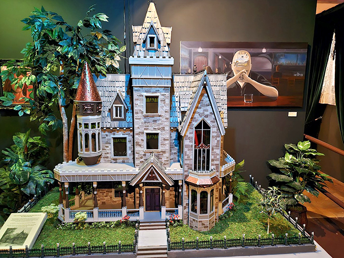 This meticulously crafted miniature Victorian mansion isn't just dollhouse-perfect—it's a testament to obsession, with tiny architectural details that would make Frank Lloyd Wright do a double-take.