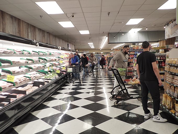 That classic black and white checkered floor isn't just stylish—it's the yellow brick road leading to Pennsylvania Dutch food paradise.
