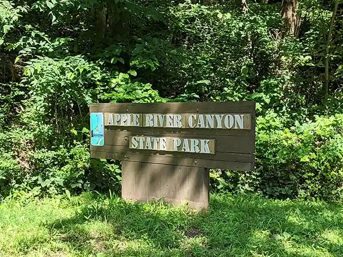 This unassuming sign marks the entrance to one of Illinois' best-kept secrets. Like finding a $20 bill in last year's jacket pocket—unexpected joy awaits.