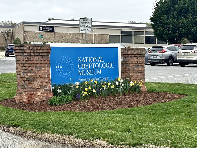 "America's Hidden Treasure" indeed - this cheerful sign welcomes visitors to decades of declassified secrets and stories.