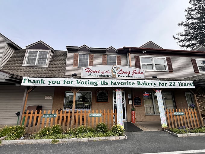 Achenbach's proudly displays their "Favorite Bakery" status – 22 years of making Lancaster County's sweet teeth very happy!