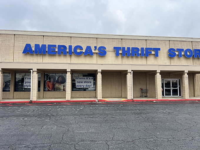 America's Thrift Store stretches wider than a Walmart, promising treasures in every single aisle ahead.