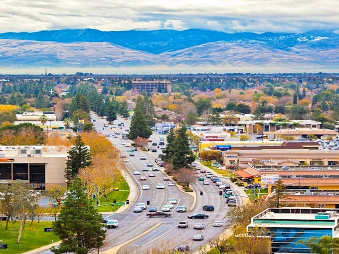 Bakersfield's skyline proves that country music capitals can clean up real nice when the sun goes down.