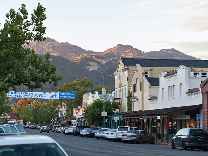Calistoga's charming downtown invites leisurely strolls past shops that promise small-town treasures and big-city sophistication rolled into one.