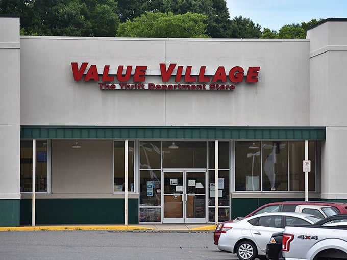 Value Village's clean storefront design makes thrift shopping feel as organized and welcoming as your favorite department store.